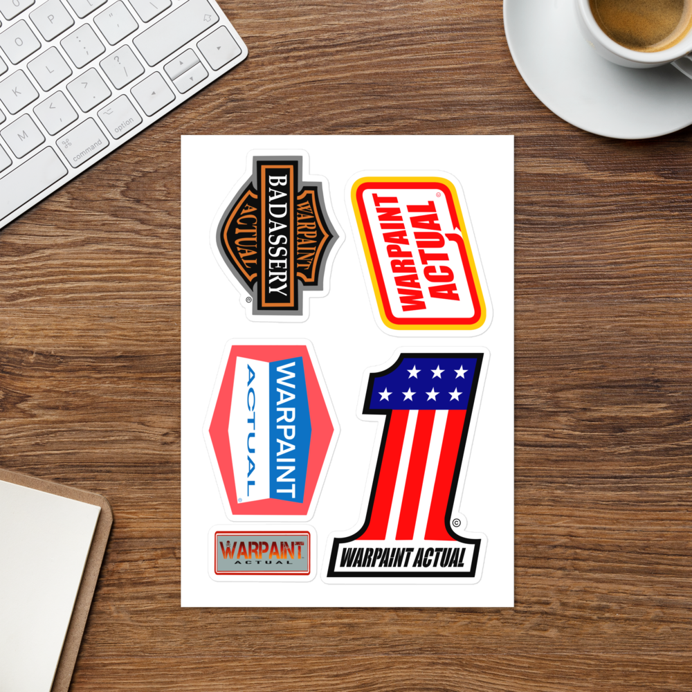 BAD ASS STICKER PAK 1 Sticker sheet – Warpaint Actual